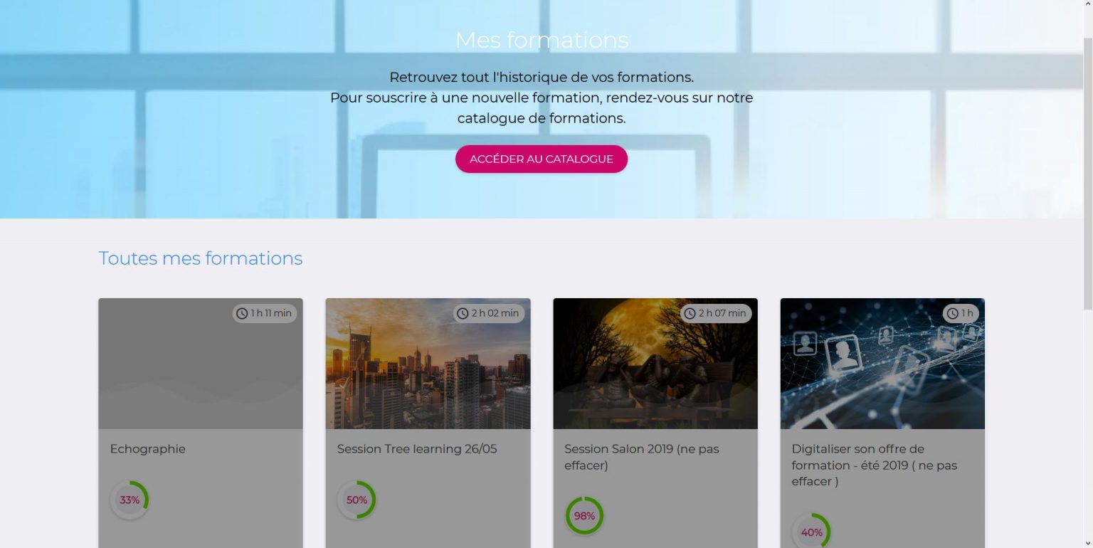 Espace apprenant - Tree Learning
